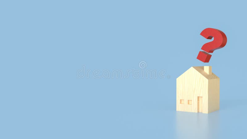 The House and Question Mark for Real Estate or Property Concept 3d ...