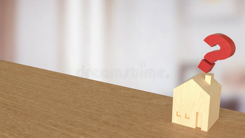 The House and Question Mark for Real Estate or Property Concept 3d ...
