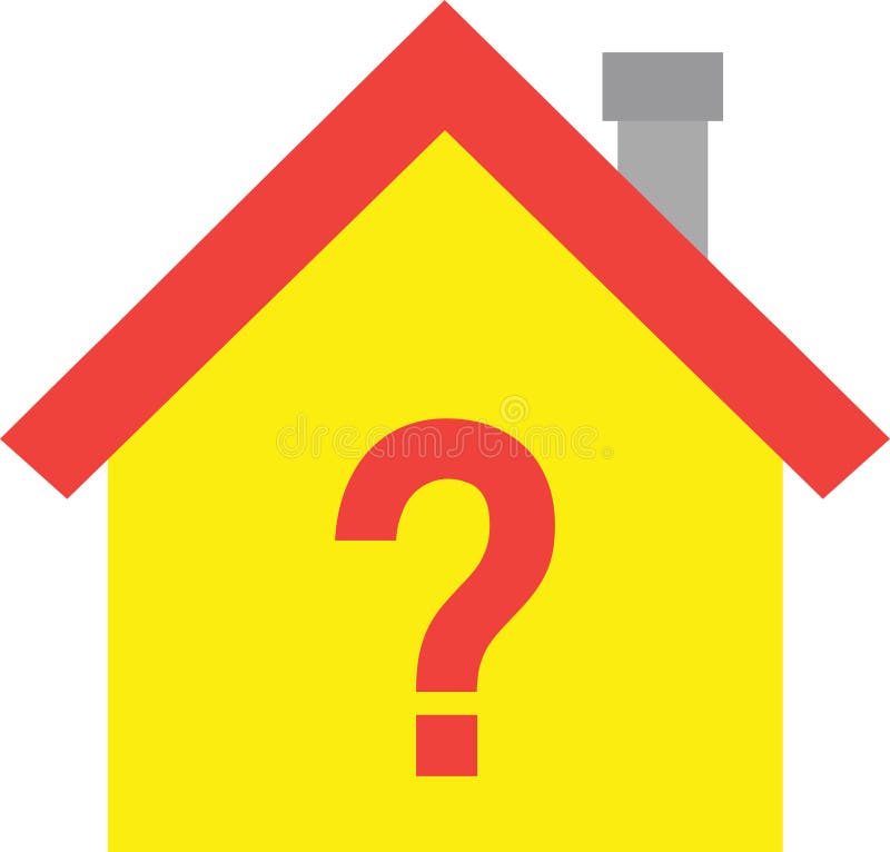 House with Question Mark Symbol Stock Vector - Illustration of info ...