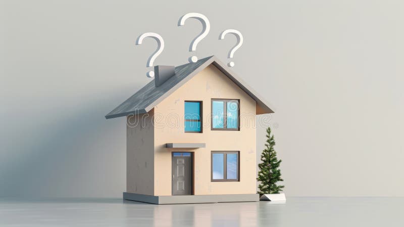 The House with Questions.AI Generated Image Stock Image - Image of ...