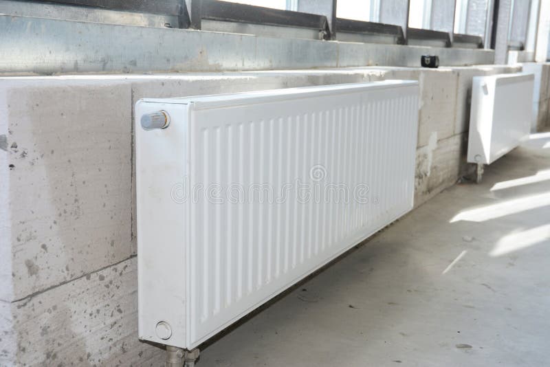 Installing Of Home Gas Boiler Mounted On Wall. Stock Image - Image of ...