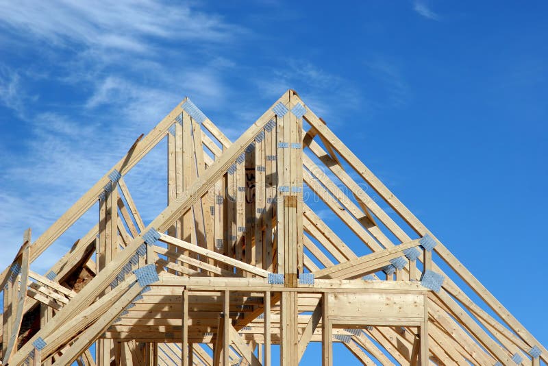 House Rafters 1 stock image. Image of blue, nail, ladder - 4453261