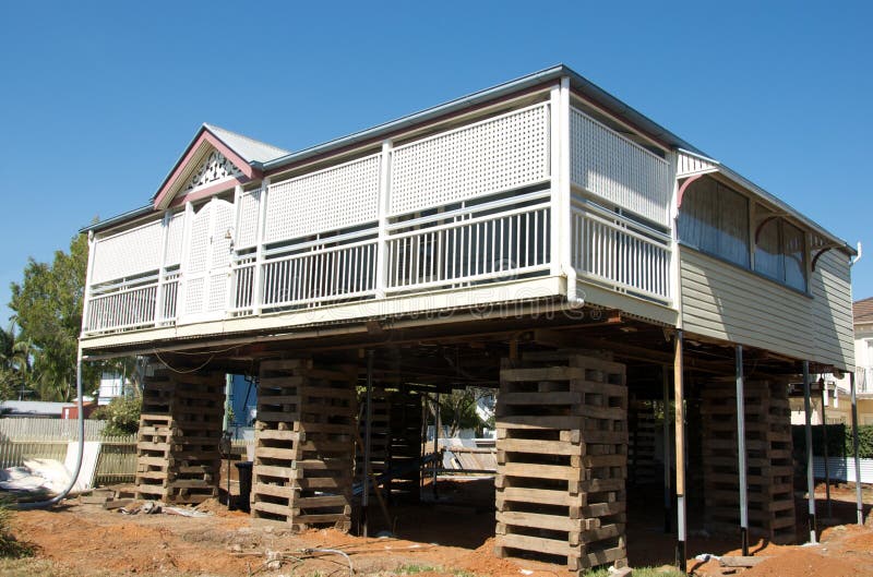 House Raising, Queensland, Australia Stock Image - Image of queensland ...