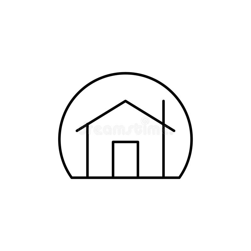 House Real Estate Icon Line Design Template Stock Vector - Illustration ...