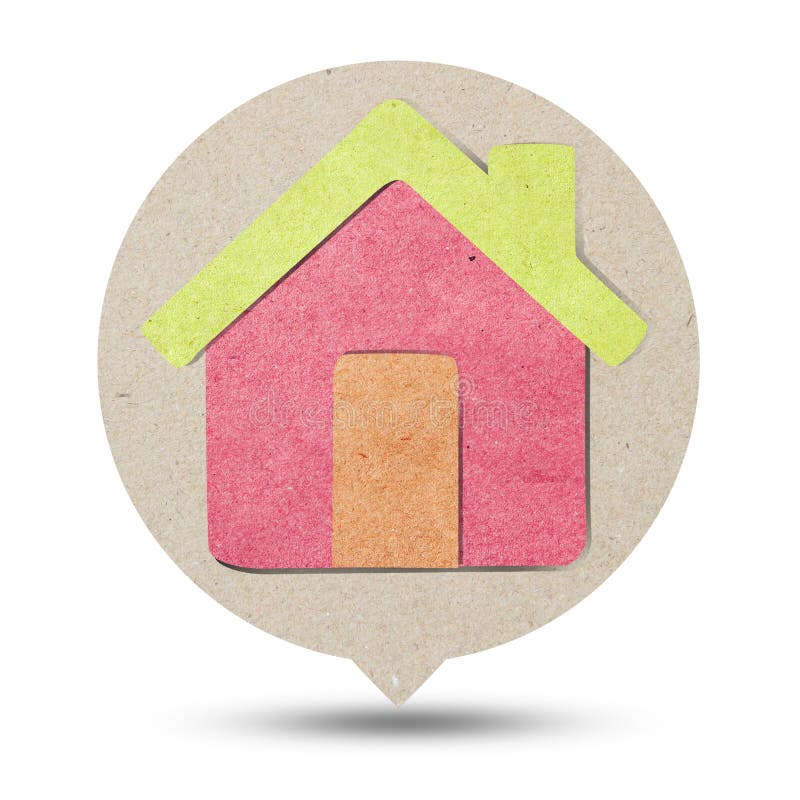 House from recycle paper stock photo. Image of home, icon - 23333894