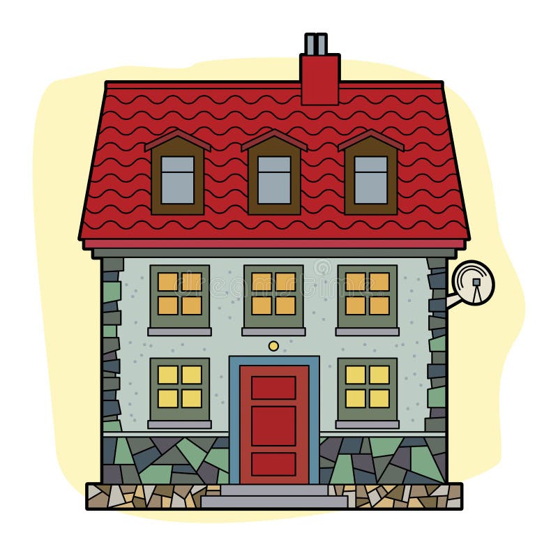 Cartoon House Red Roof Stock Illustrations – 3,017 Cartoon House Red ...