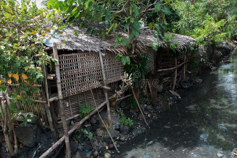 House of Reeds and River in the Philippines. Pandan, Panay Stock Photo ...