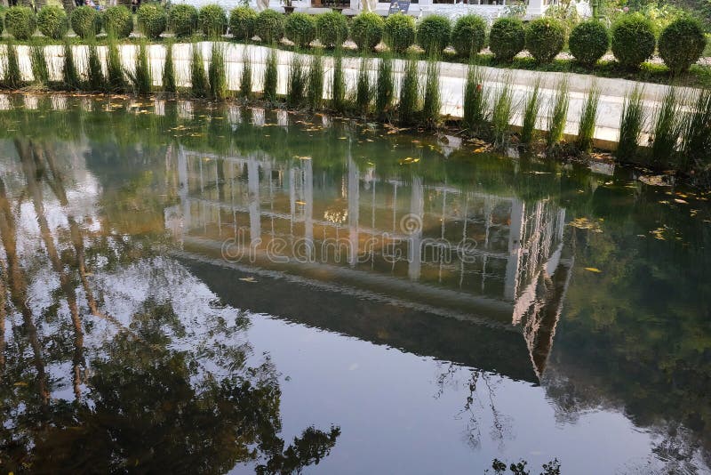 House Reflection in the Water Editorial Stock Photo - Image of plants ...