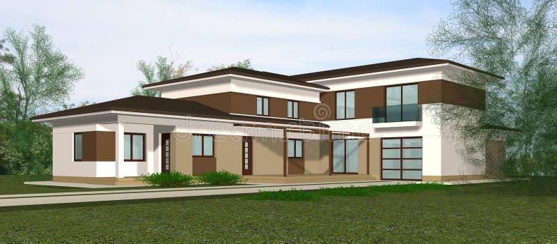 House Render presentation stock illustration. Illustration of rendered ...