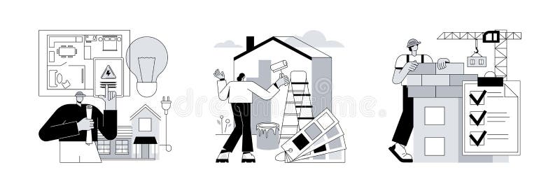 House Renovation Abstract Concept Vector Illustrations. Stock Vector ...