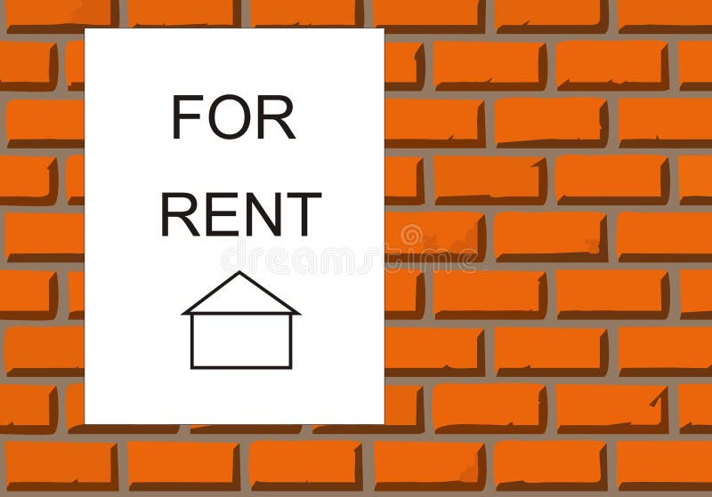 House For Rent On Brick Wall Picture. Image: 8340769