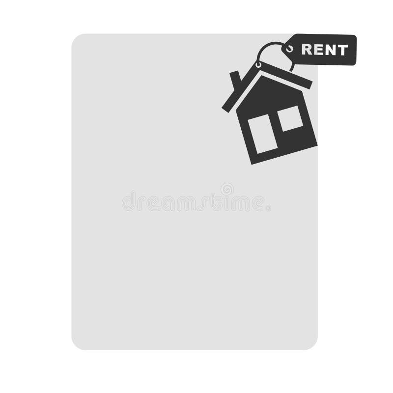 House for Rent. Vector Icon Stock Vector - Illustration of architecture ...