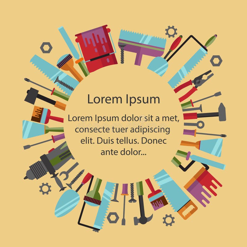 Repair Tools Round Text Border Stock Illustrations – 6 Repair Tools ...