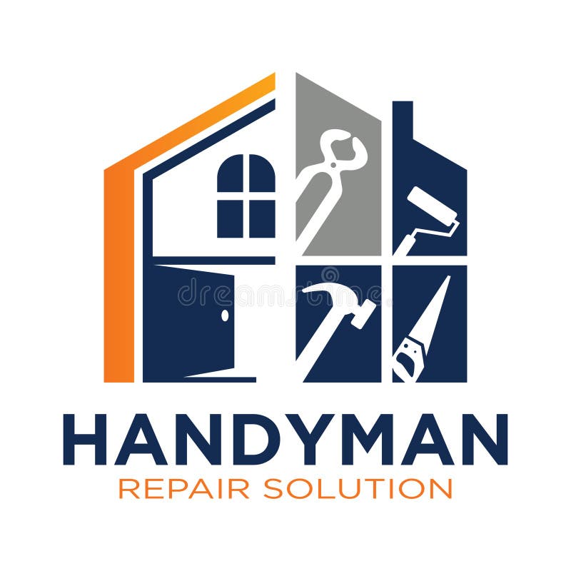 House Repair Tools Logo. Handyman Tools Logo Template Stock Vector ...