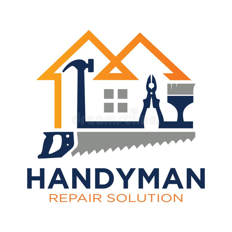 House Repair Tools Logo. Handyman Tools Logo Template Stock Vector ...