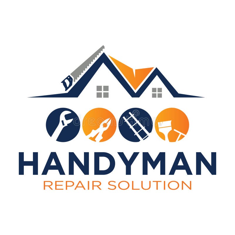 House Repair Tools Logo. Handyman Tools Logo Template Stock Vector - Illustration of ...