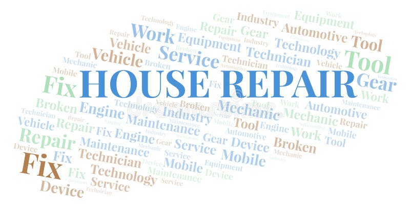 House Repair word cloud stock illustration. Illustration of bubble ...