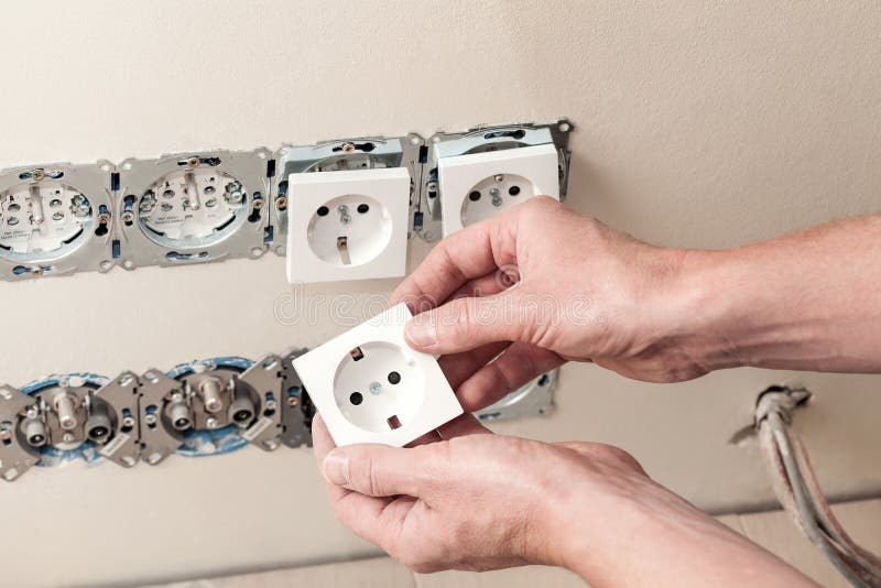 House repairing stock photo. Image of fitter, plug, finish - 33124430