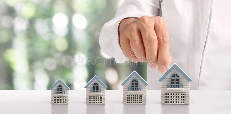 House Residential Structure in Hand ,business Home Idea Stock ...