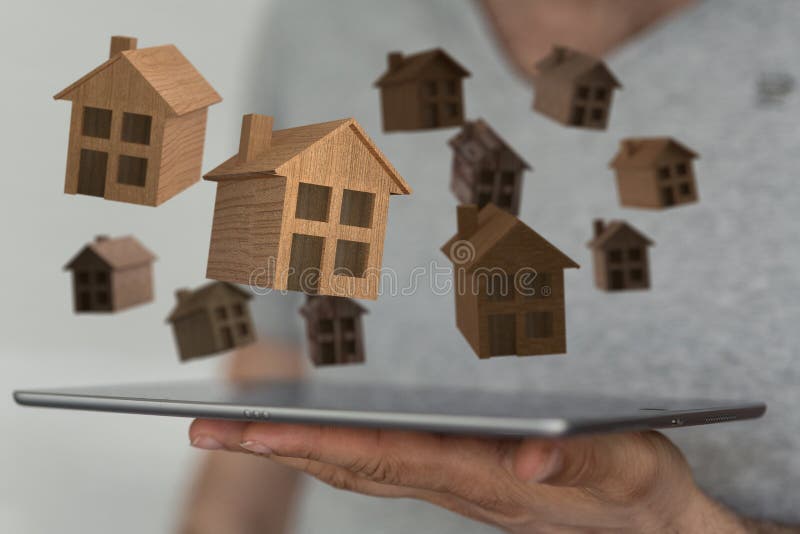 A House, Residential Structure, Human Hand. Concept Stock Photo - Image ...