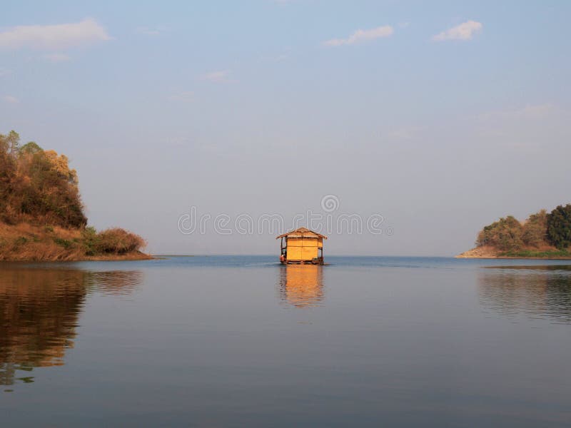 House on river stock image. Image of raft, boat, float - 30516847