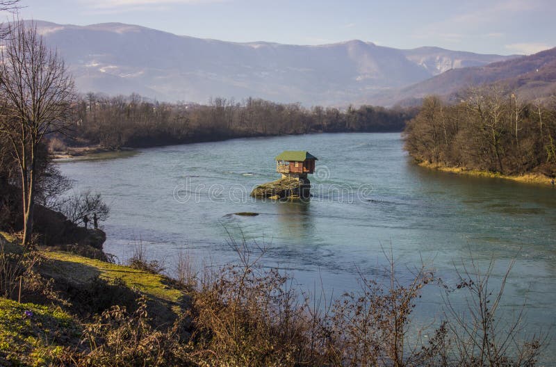 House on the river stock photo. Image of house, serbia - 42588524