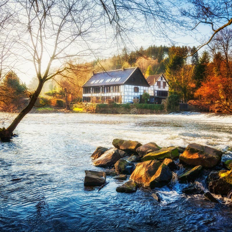 House on the river stock image. Image of historic, architecture - 72594497