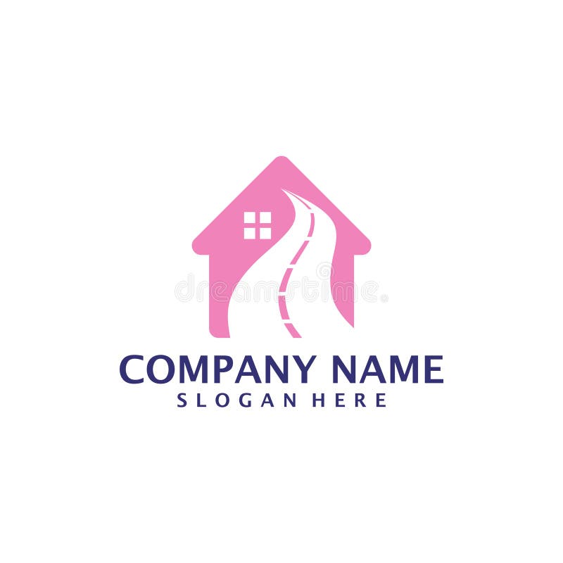 House Road Logo Design Vector. Home Road Logo Design Template Concept ...