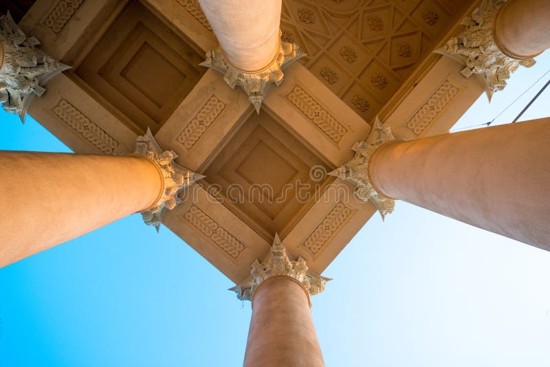 House with Roman columns stock image. Image of outdoor - 63947885