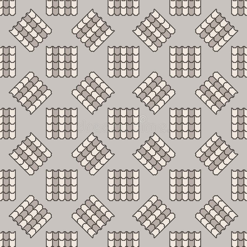 House Roof Concrete Tile Vector Colored Seamless Pattern Stock Vector ...