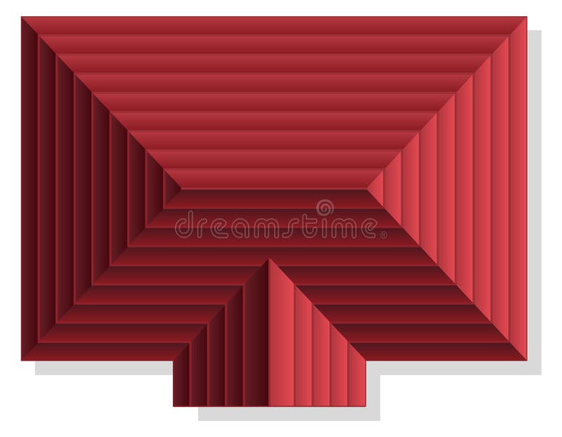 House Roof Top View. Architectural Plan Element Stock Vector ...