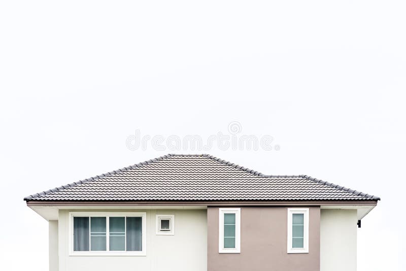 Roof on white background stock image. Image of modern - 77747441