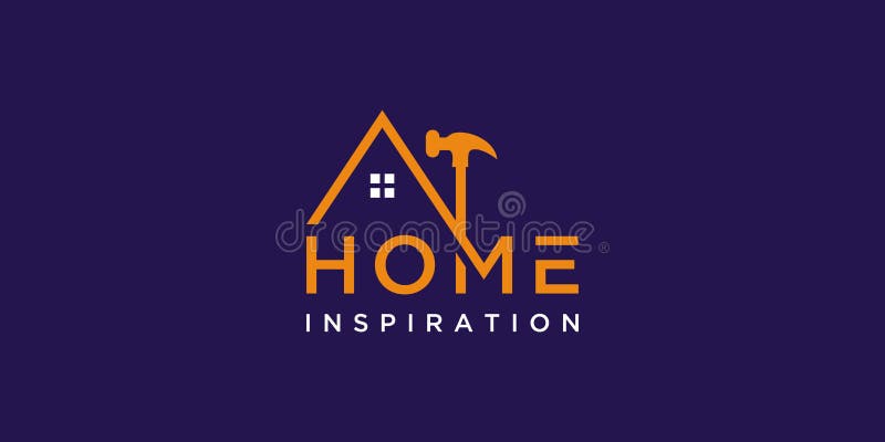 House roofing logo design stock vector. Illustration of text - 226591740