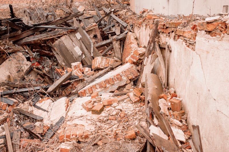 House in Ruins Destroyed by Fire Stock Photo - Image of ruin, frame ...