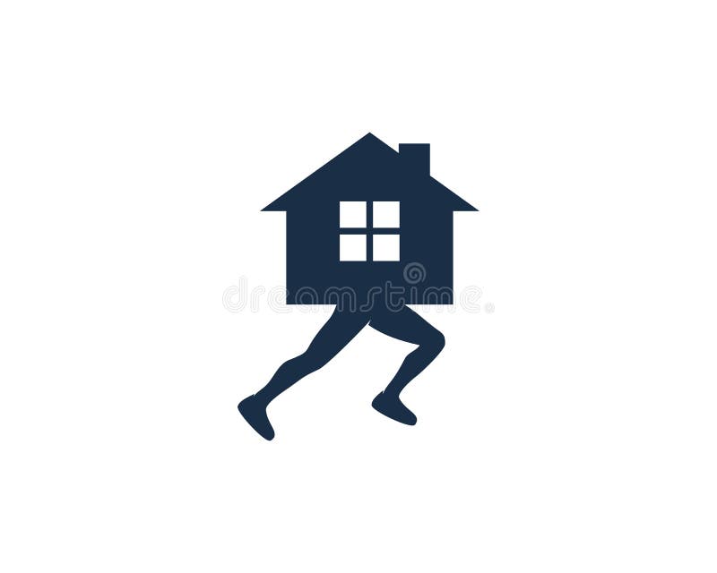 House Run Logo Icon Design stock vector. Illustration of company ...