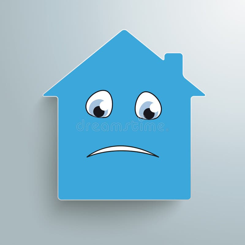 House Sadly Face Stock Illustrations – 9 House Sadly Face Stock ...