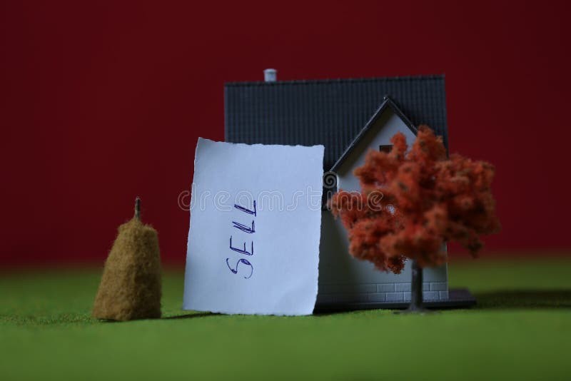 House for Sale Ad, Miniature Stock Image - Image of architecture, sell ...