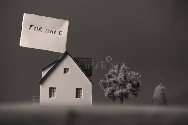House for Sale Ad, Miniature Stock Photo - Image of poles, sold: 110685858