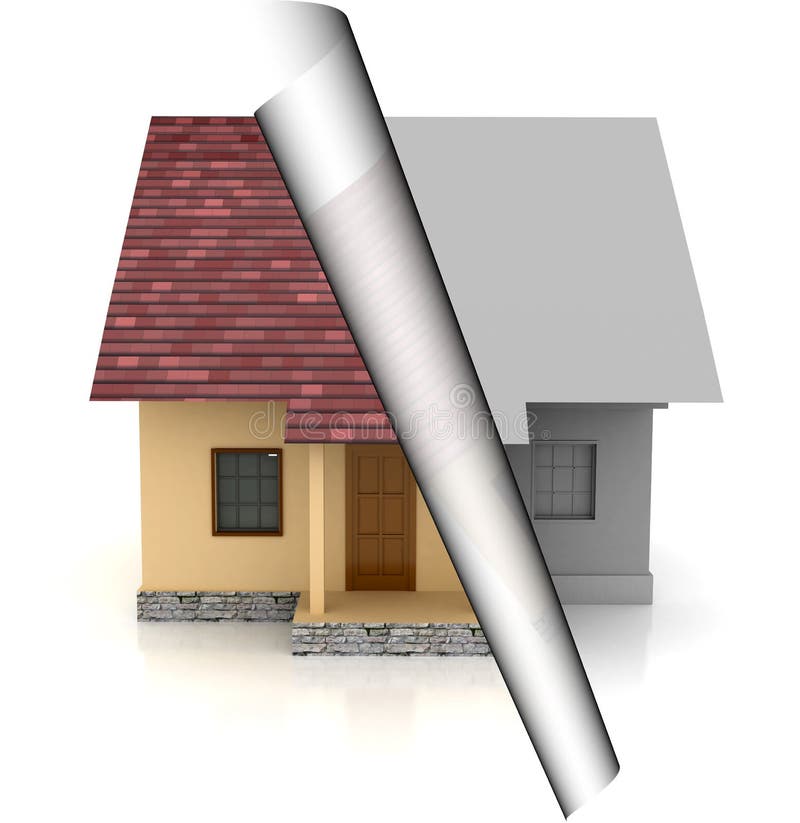 House on Sale Over White Background Stock Illustration - Illustration ...