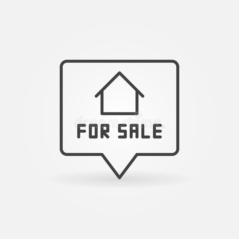 Real Estate House for Sale Sign Stock Vector - Illustration of pointer ...