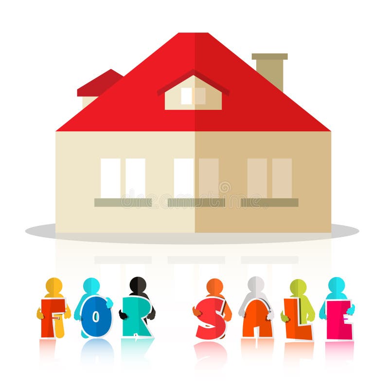 House for Sale Vector stock vector. Illustration of shape - 63690192