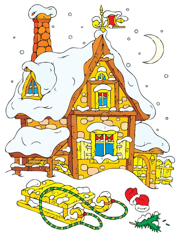 House of Santa Clause stock vector. Illustration of comics - 2974199