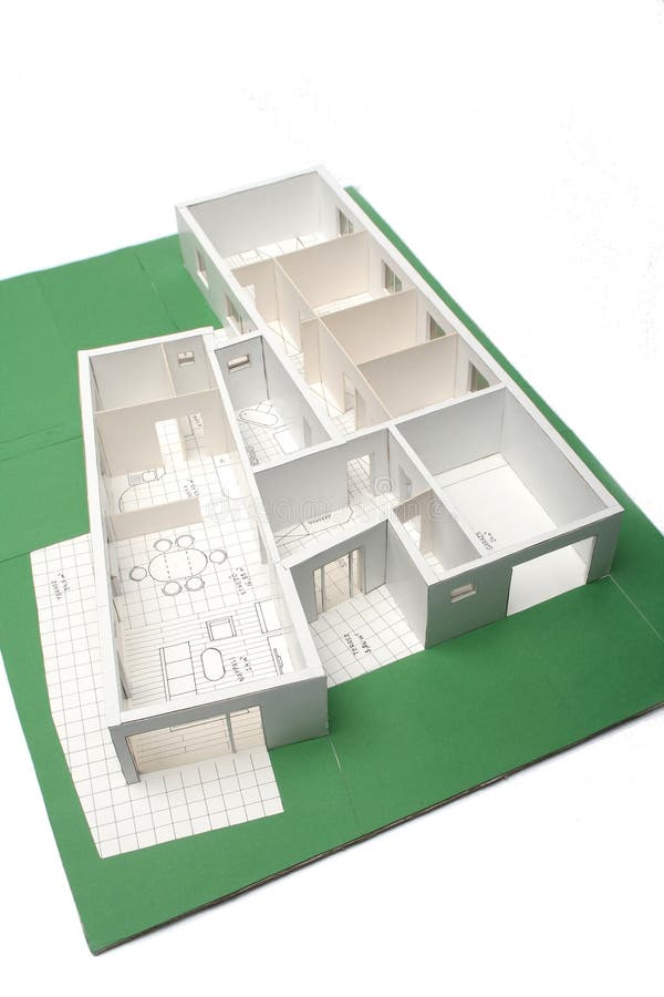 Floor Plan and Some Blueprint Stock Illustration - Illustration of ...