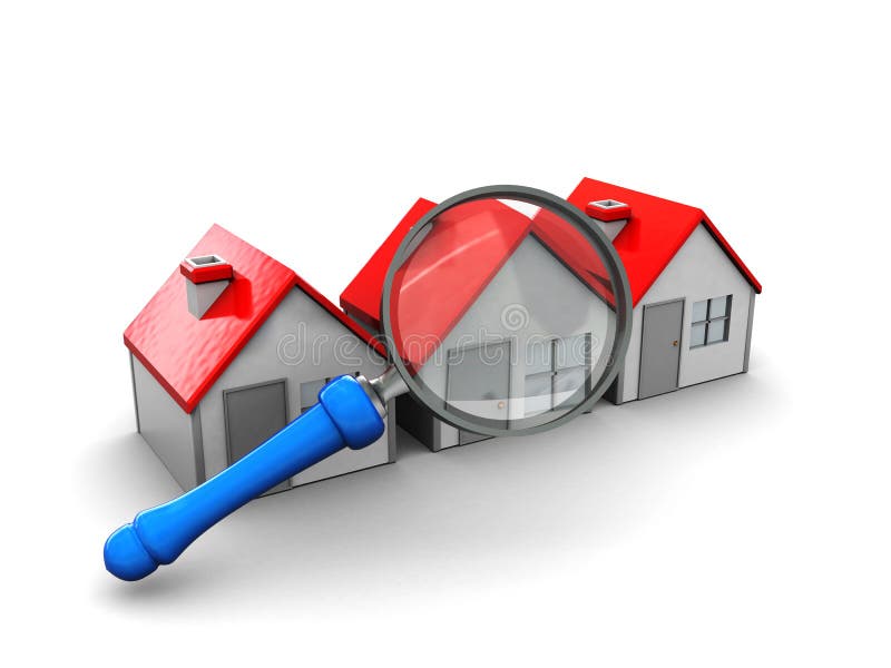 House search stock illustration. Illustration of magnify - 8103064