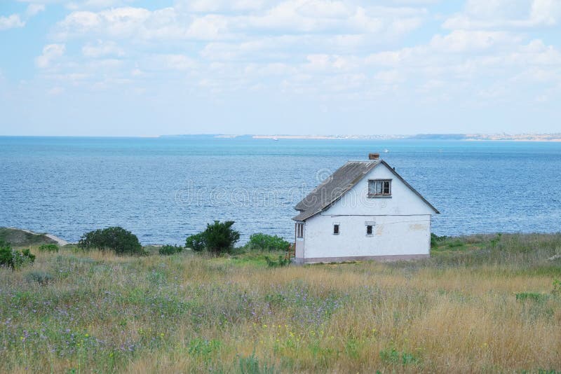 House at the seaside stock image. Image of shore, seaside - 43107463
