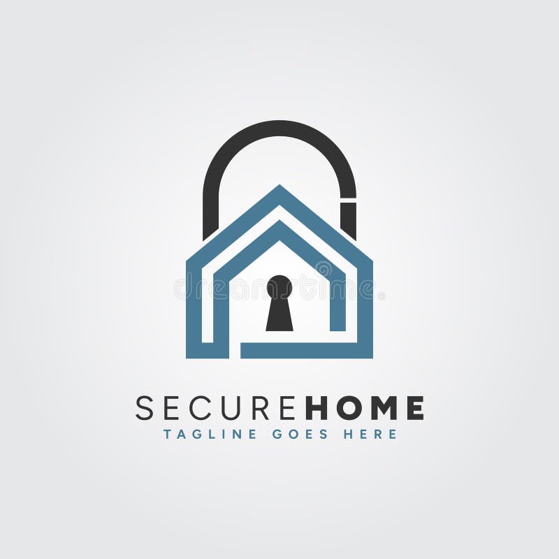 House Security Logo - Secure Home Logo Design Template Stock Vector ...
