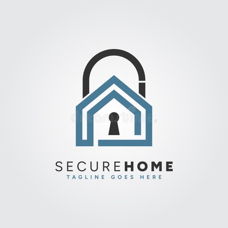 House Security Logo - Secure Home Logo Design Template Stock Vector ...