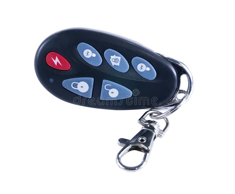 House Security Remote Control with Clipping Path Stock Image - Image of ...