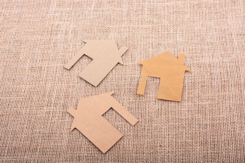 House Shape Cut Out of Paper Stock Photo - Image of building, cardboard ...