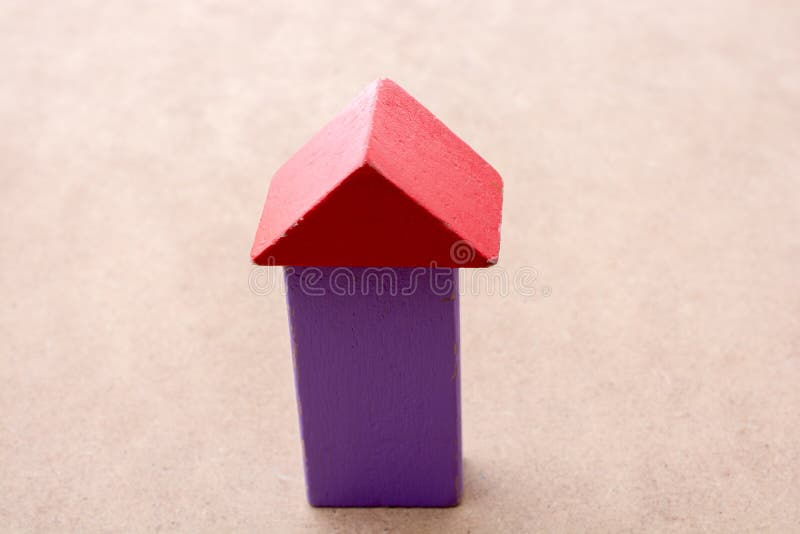 House Shape Formed Out of Building Blocks Stock Image - Image of ...